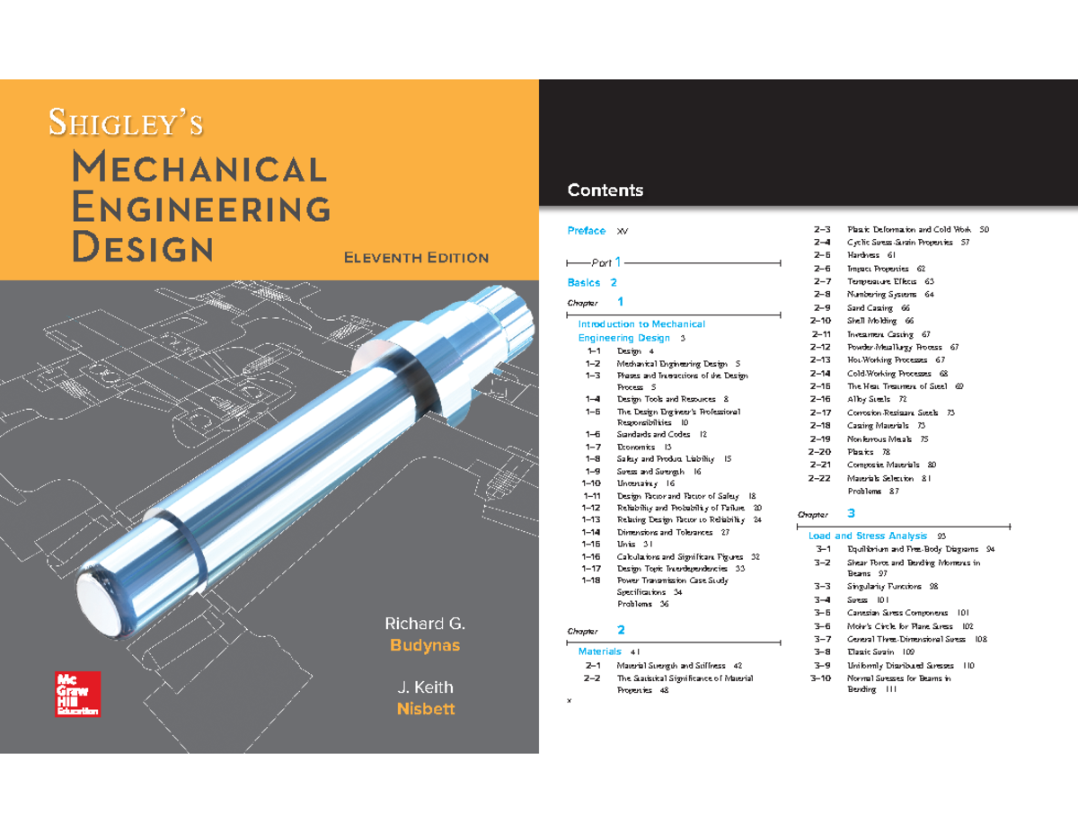 Shigleys Mechanical Engineering Design Pages for Exam - Richard G ...