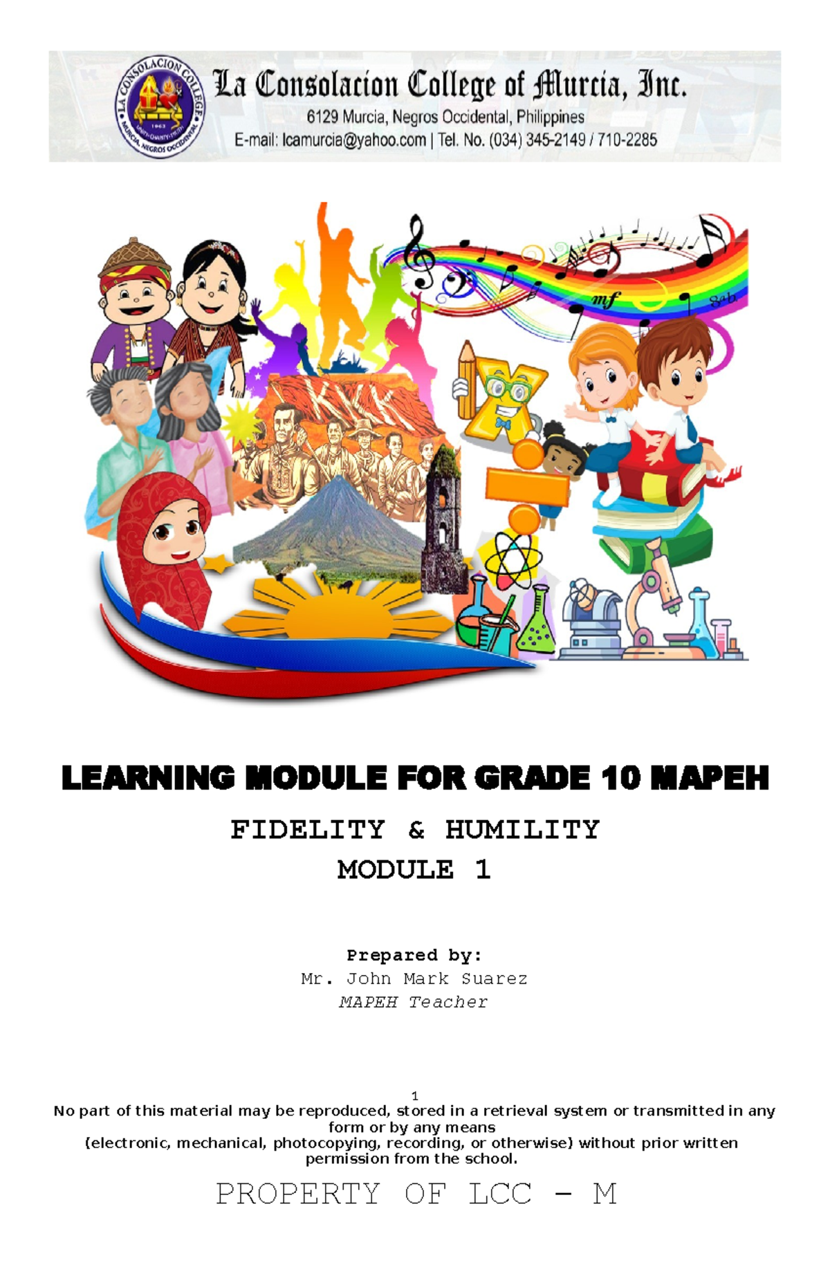 Grade 10 #WEEK 1 Q1 - LEARNING MODULE FOR GRADE 10 MAPEH FIDELITY ...