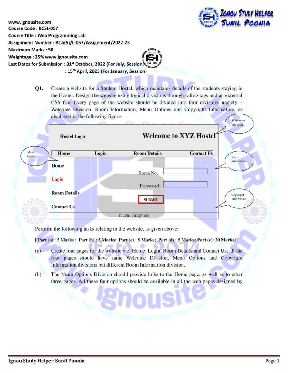 BCSL-057-2022-23-e047ic-ra1pso-unlocked - Web Programming Lab - Studocu