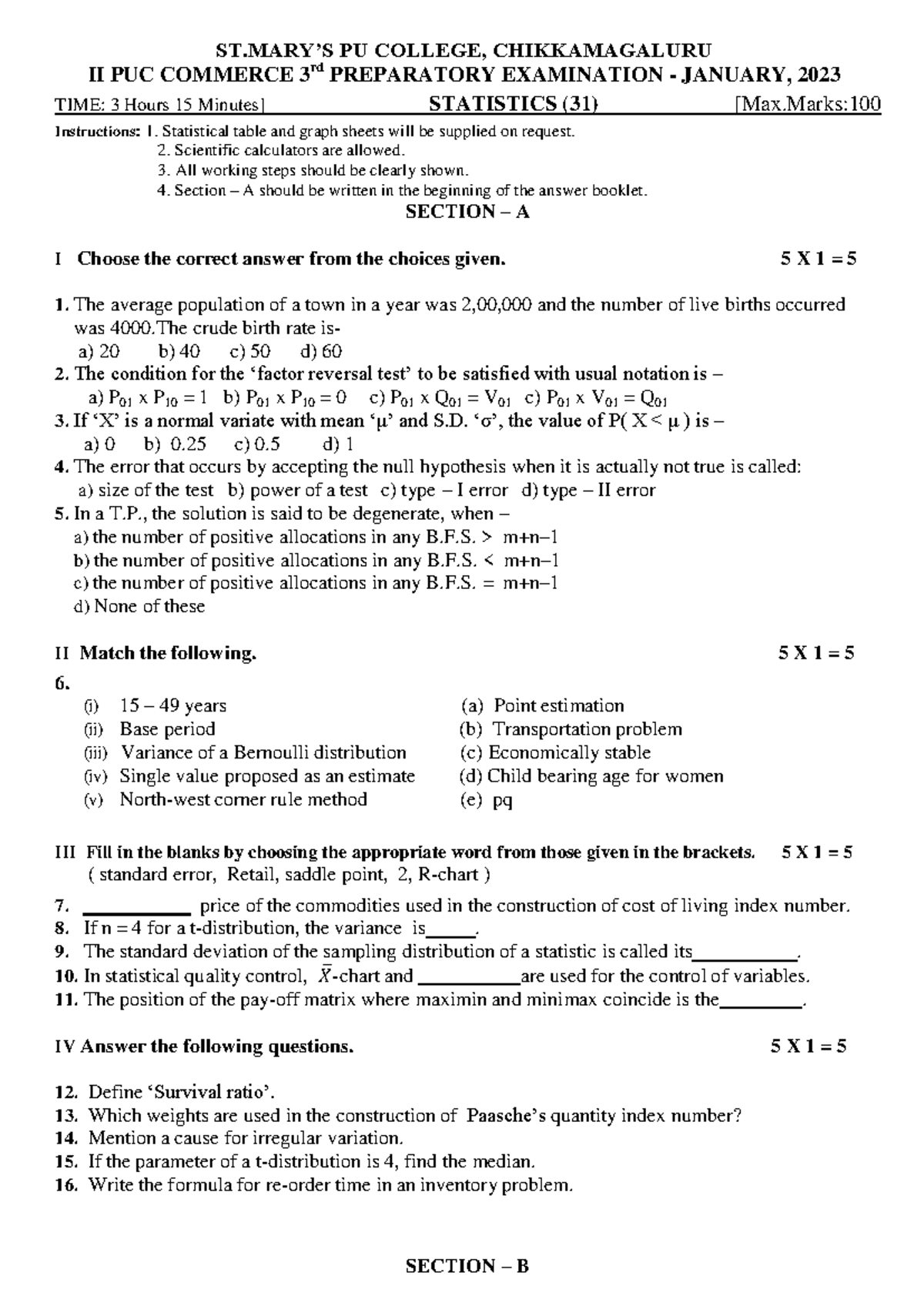 Third - ST’S PU COLLEGE, CHIKKAMAGALURU II PUC COMMERCE 3 rd ...