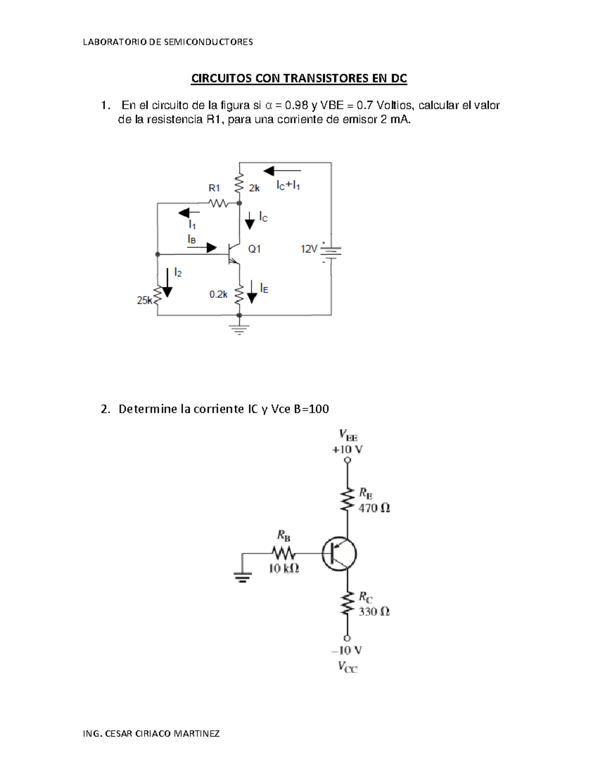 Circuitos de bjt en dc - Warning: TT: undefined function: 32 1. En el circuito de la figura si 2 ...