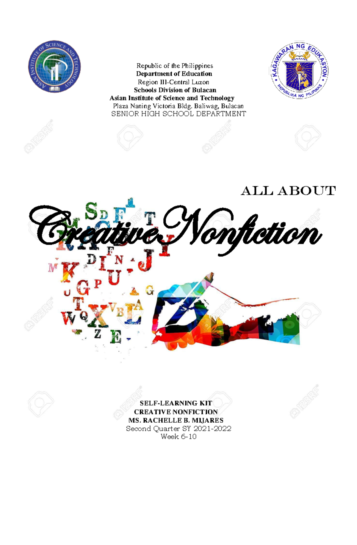 RBM- Creative- Nonfiction- Module- 2nd Q Week 6-10 - Republic of the ...