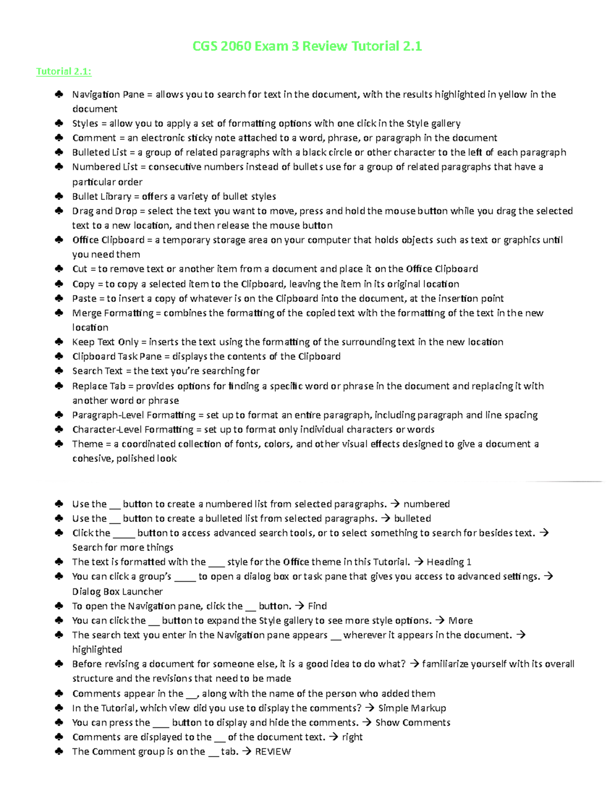 CGS 2060 Exam 3 Review Tutorial 2 - CGS 2060 Exam 3 Review Tutorial 2 ...