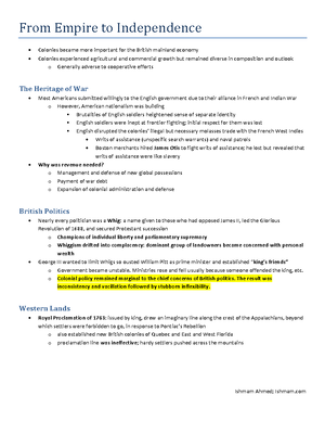 Apush Amsco Notes - UNIT Three (1754-1800) - APUSH AMSCO NOTES - UNIT ...