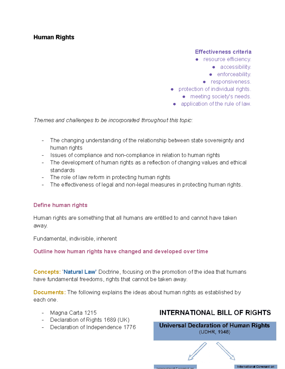Human Rights Notes Legal T4 - Google Docs - Human Rights Effectiveness ...