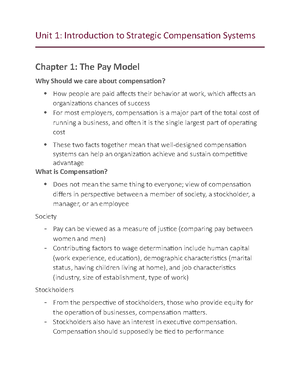 HROB 3010 Textbook Notes.docx - HROB*3010DE - Compensation Textbook ...