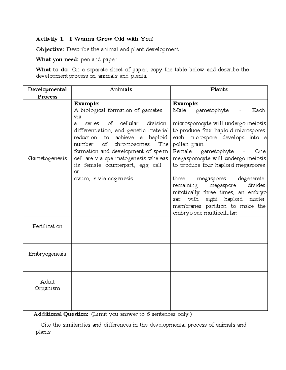 Activity-1 - Summary General Botany - Activity 1. I Wanna Grow Old with ...