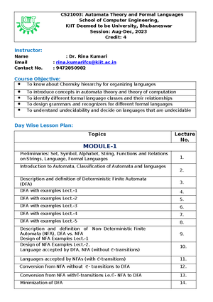 Unit 4,5 - TAFL notes AKTU - Automata And Formal Languages - Studocu