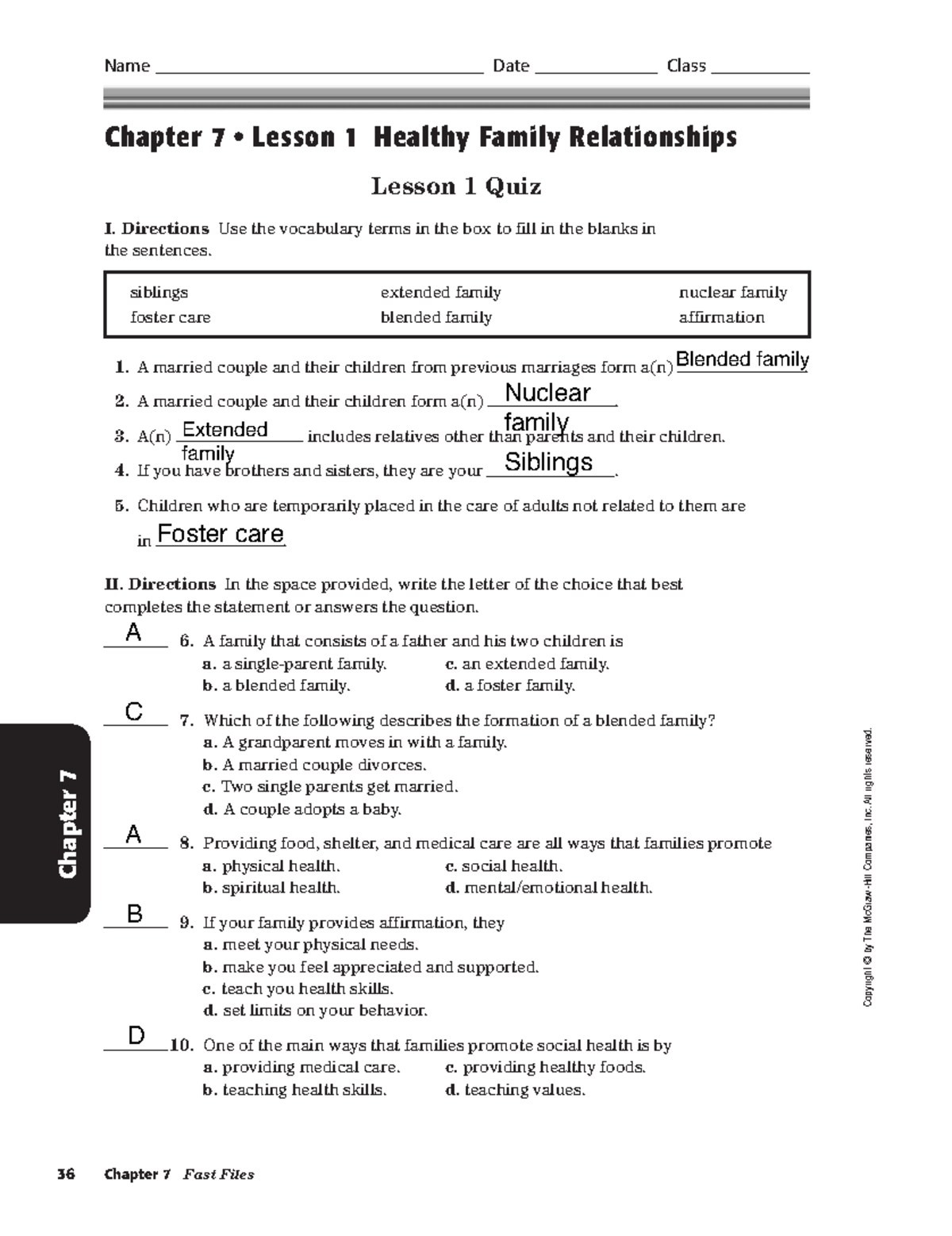 Chapter worksheet - 36 Chapter 7 Fast Files Name