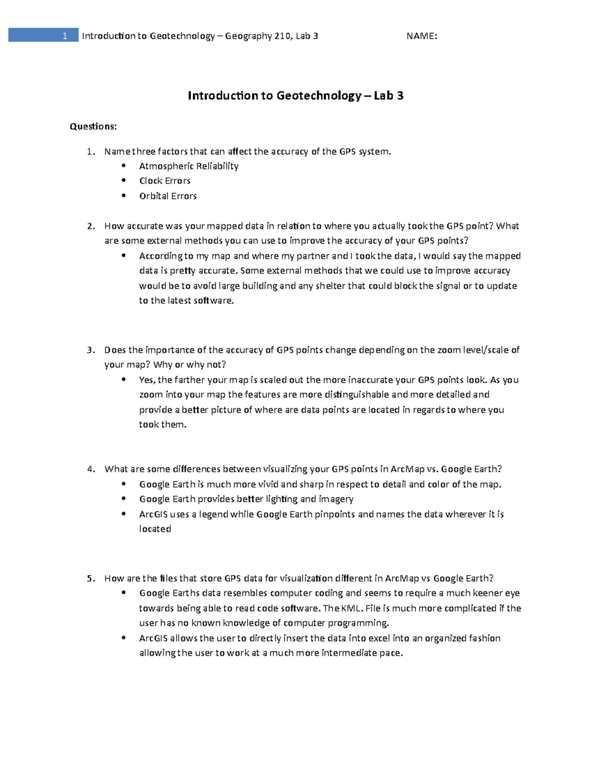 Lab3 Arcgis - This is the third lab required by GIS 405. - 1 ...