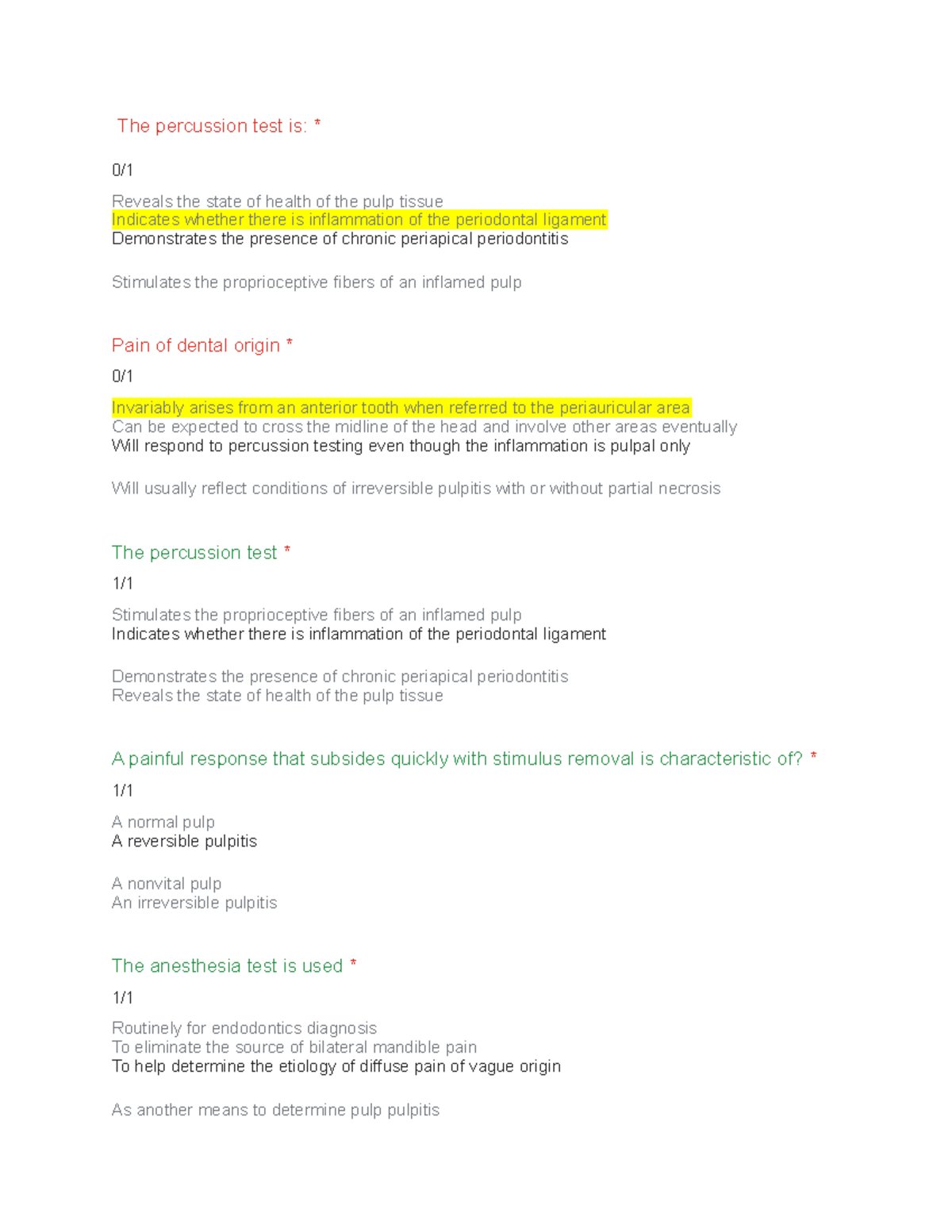 Endodontics Examinations Endodontics Examinations Endodontics ...