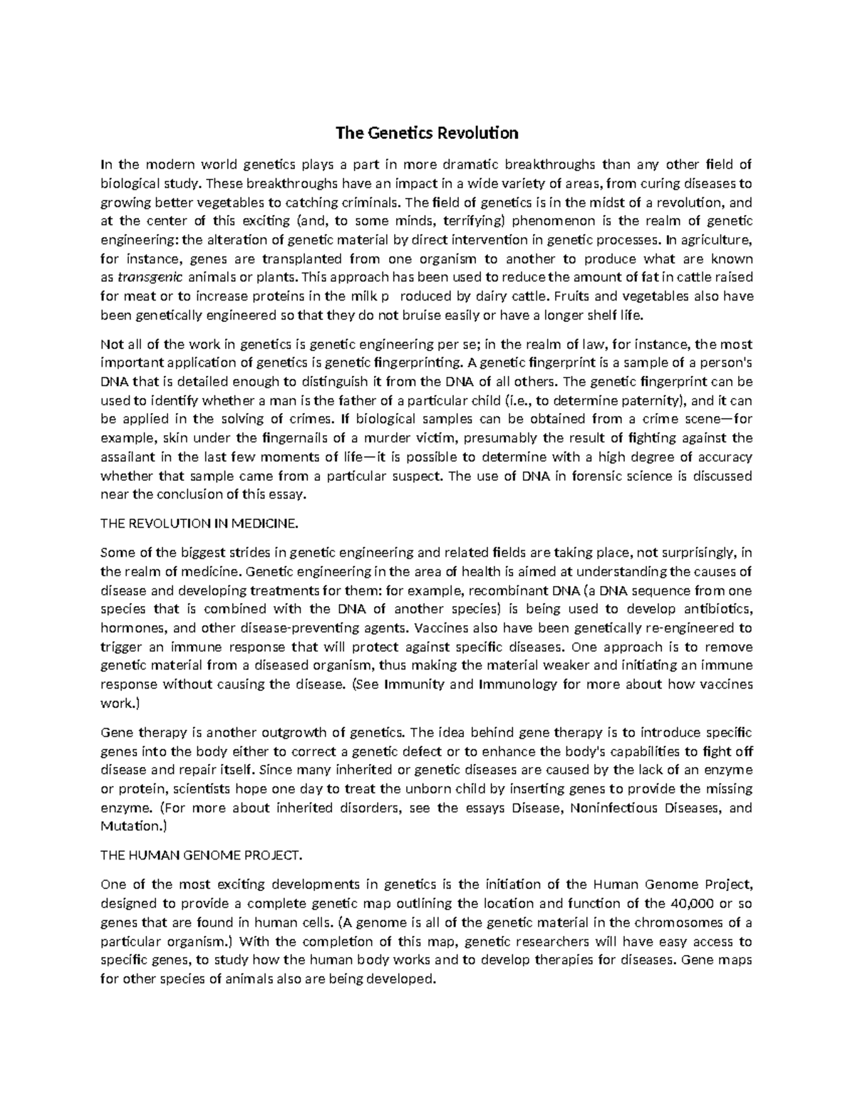 The-Genetics-Revolution - The Genetics Revolution In the modern world ...