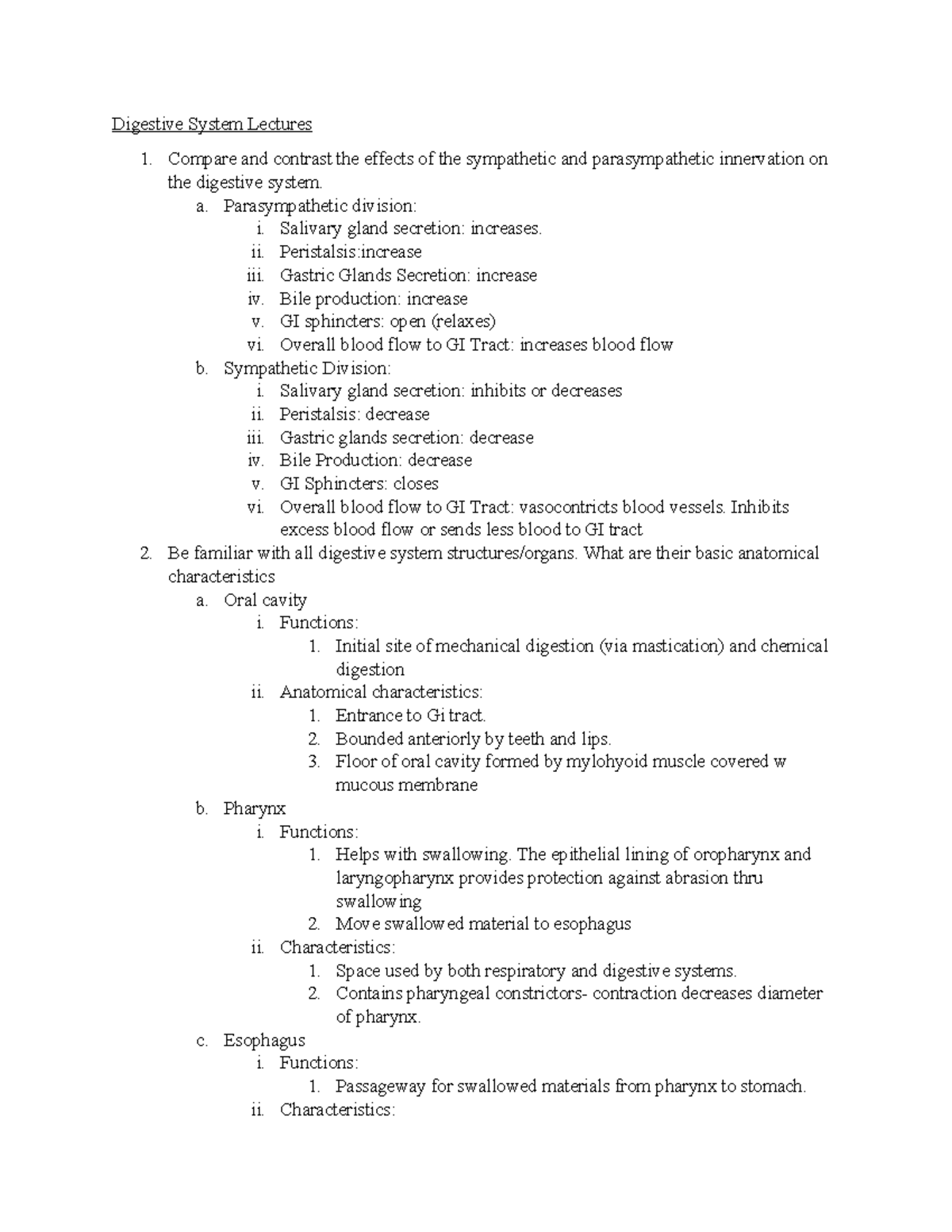 A215 Study Guide: Digestive, Endocrine & Urinary System Lectures ...