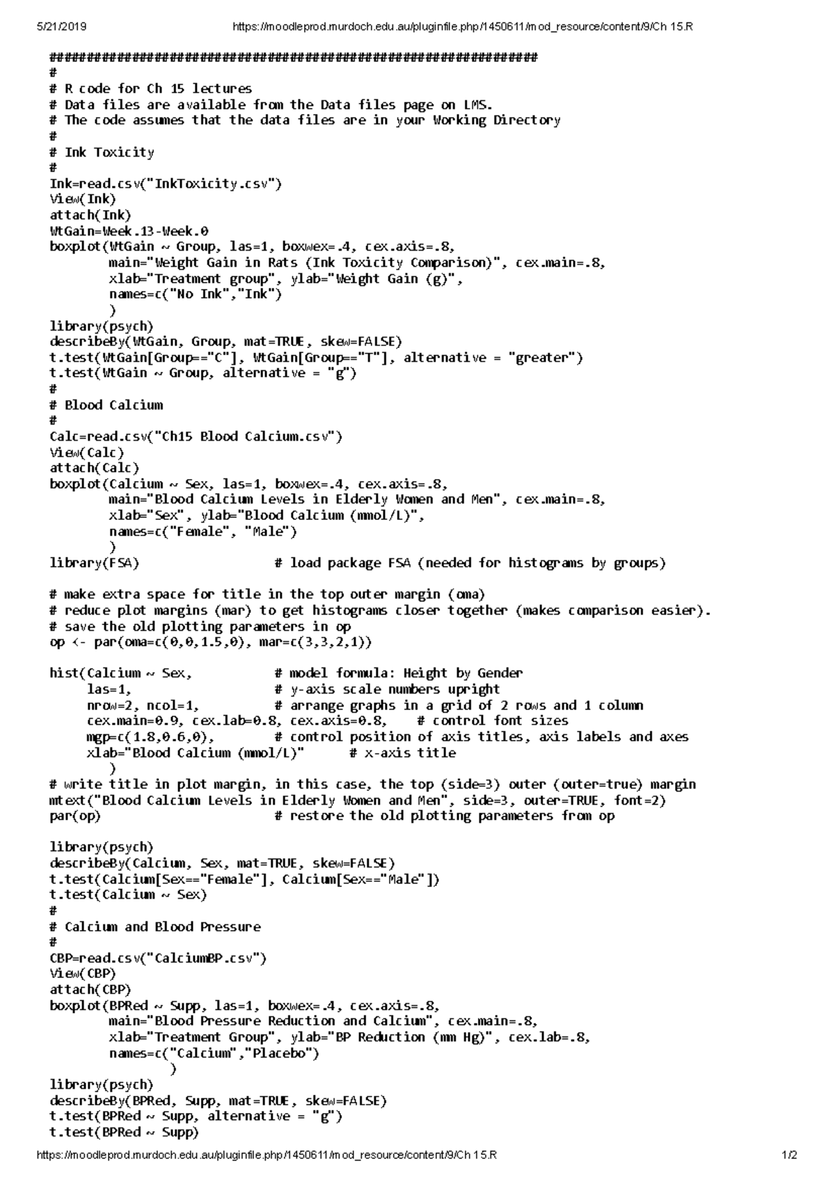 Ch 15 R code - How to use the program R. details on how to run codes ...