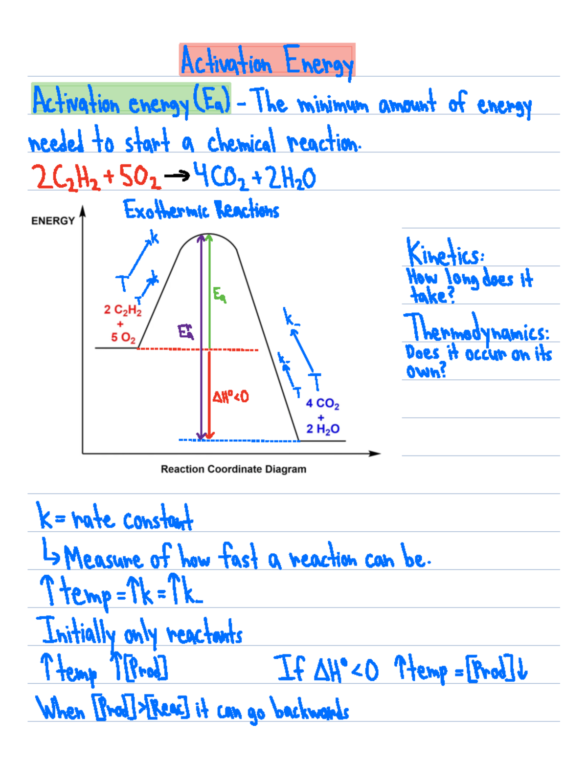 Activation Energy and the Arrhenius Equation - Kinetics 22122 ...