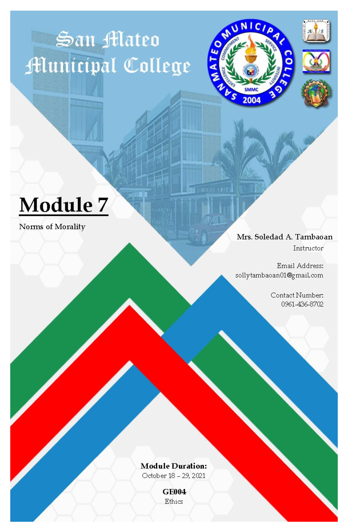 Module 7Module 6: THE UNDERSTANDING OF YOURSELFModule 6: THE ...