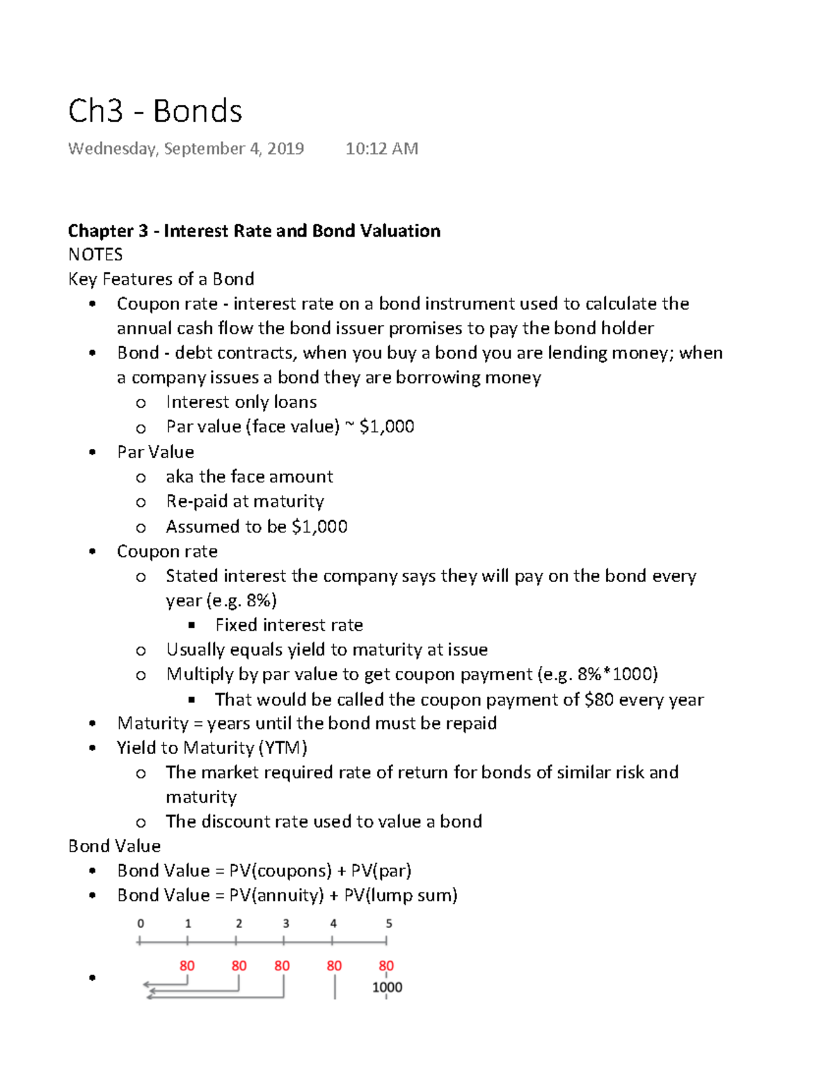 Ch3 - Bonds - Lecture notes 3 - Warning: TT: undefined function: 32 ...