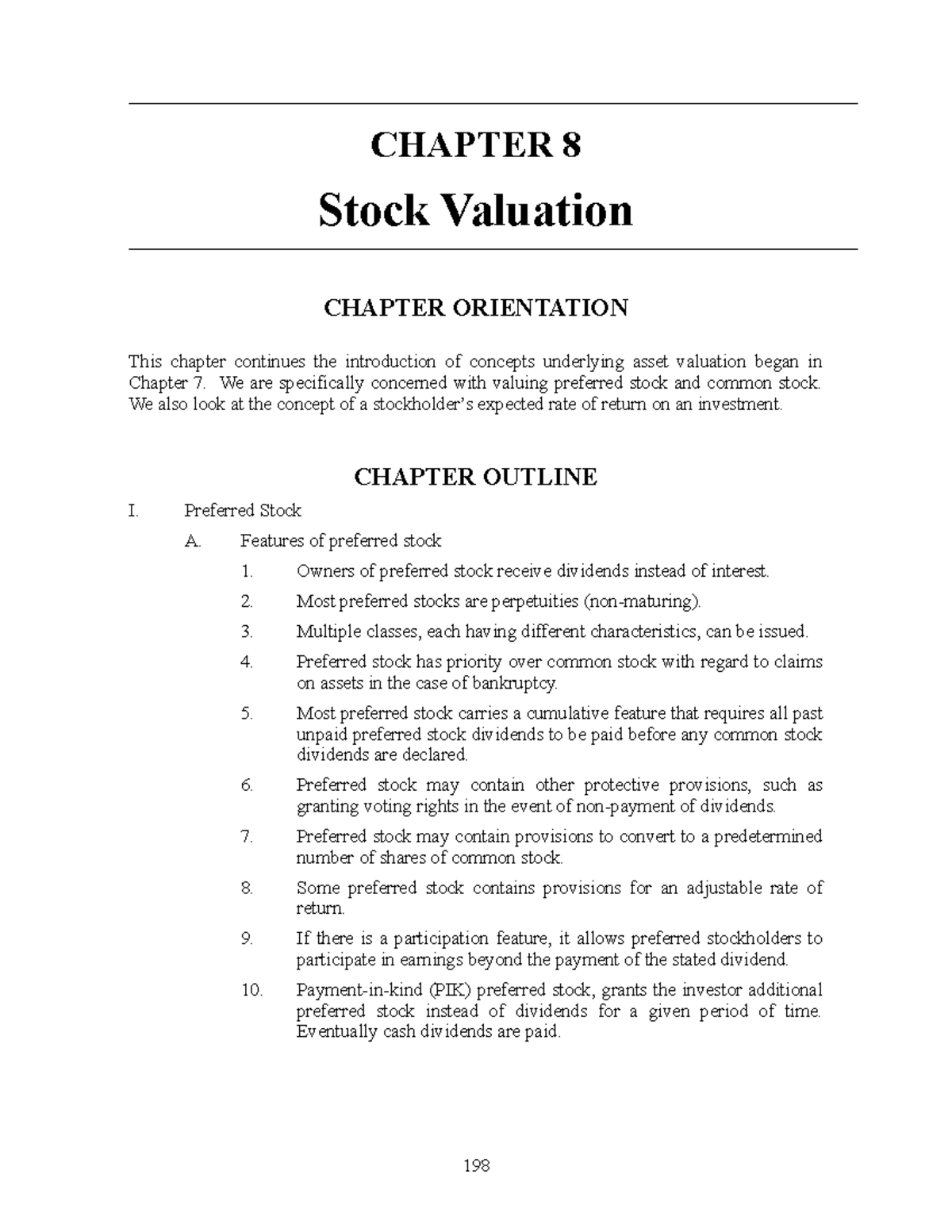 Chapter 08 - Manual Solution Ch 8 Stock Valuation - CHAPTER 8 Stock ...