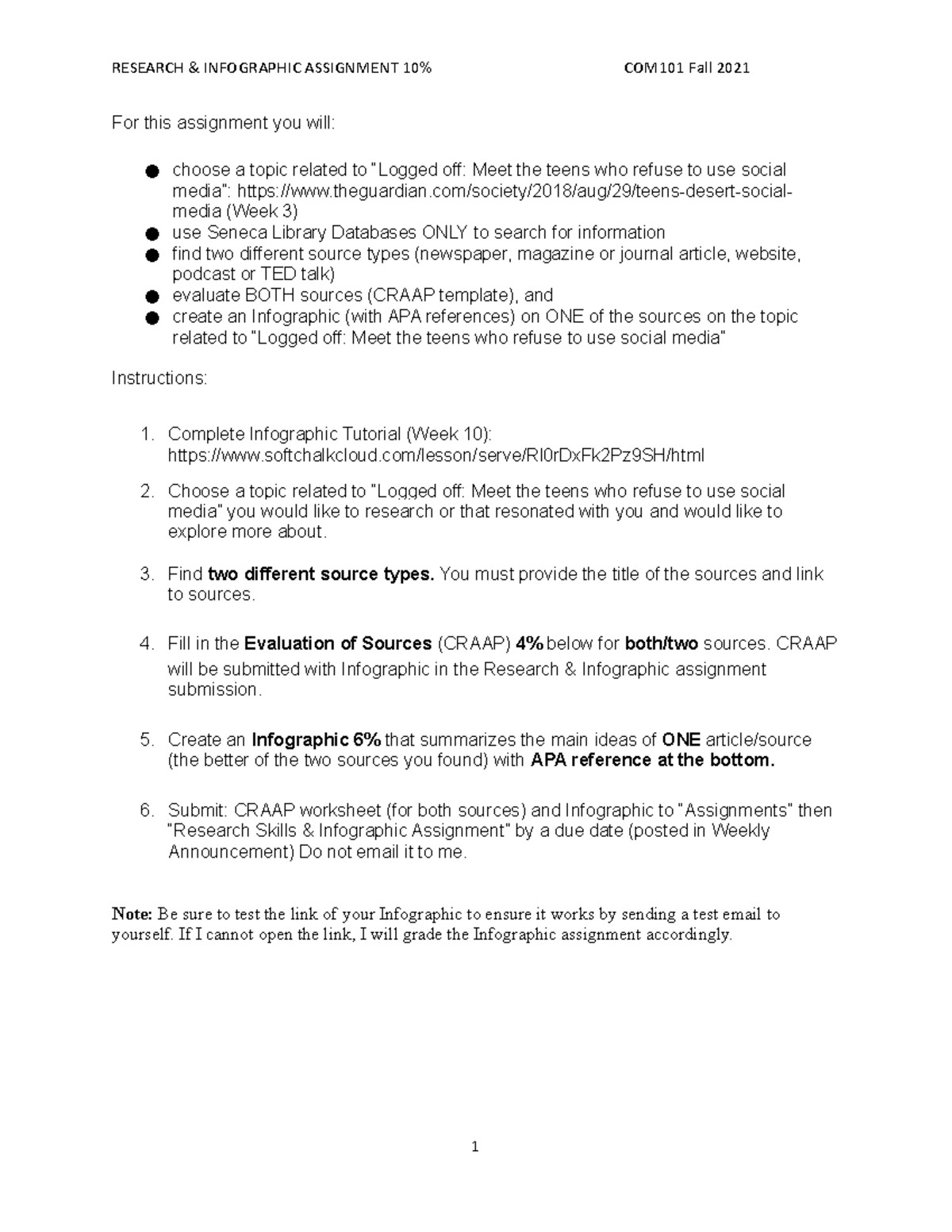 TEST Info COM101 Fall 2021(1) (1) 35 PERCENT - For this assignment you ...