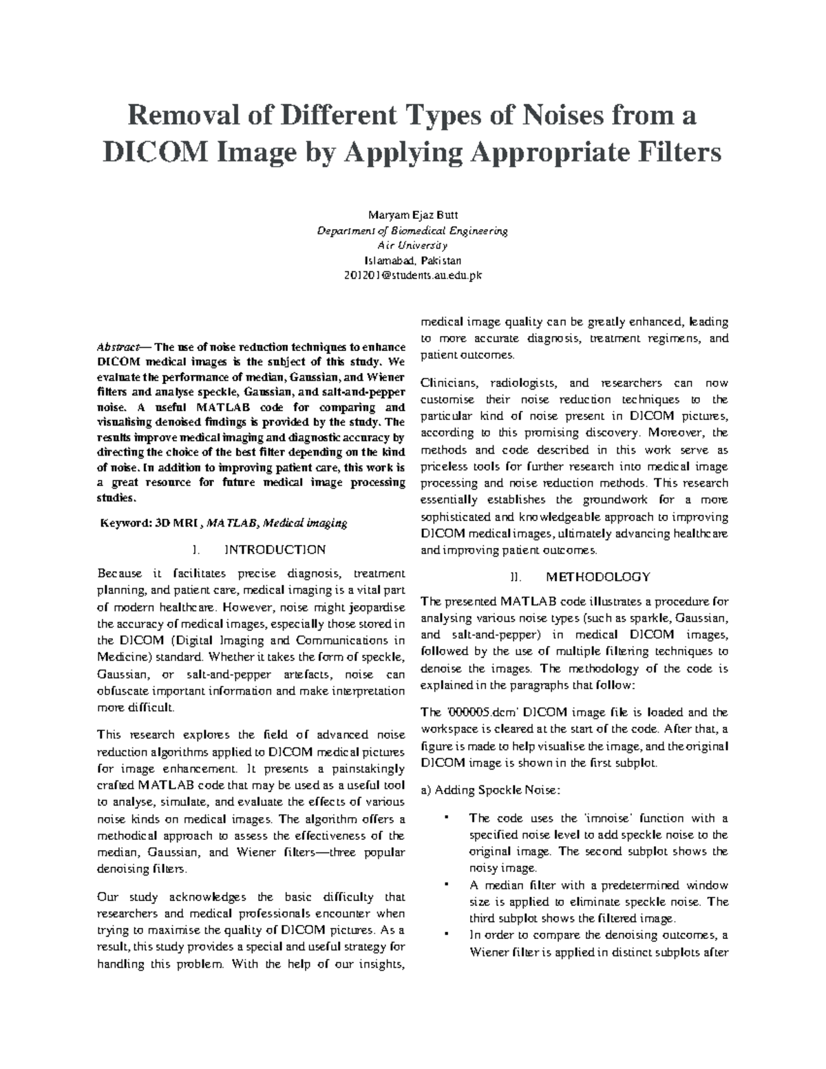 Lab7 - Medical imaging report about the processing of DICOM images and their analysis - Removal ...