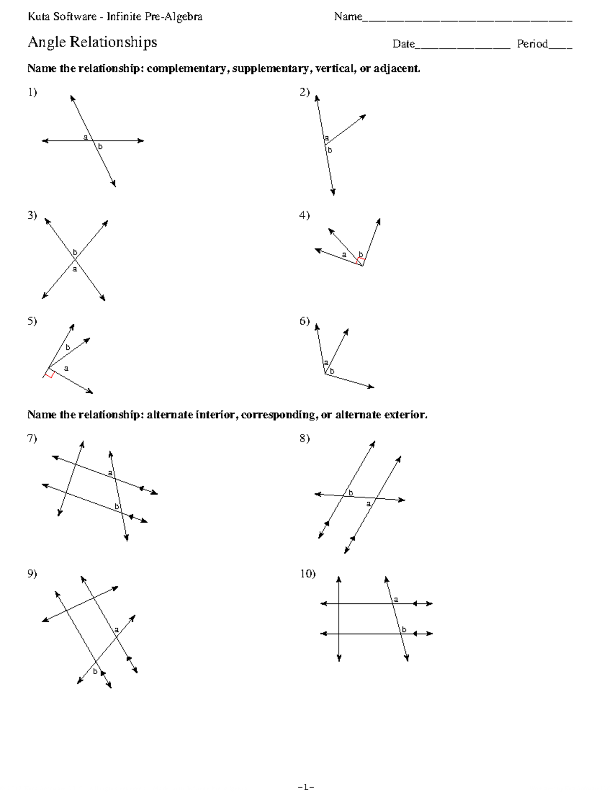 Angle Relationships - Lol - ©c 12 Q 0 p 1 c 2 B uKluotea 5 LSro 2 fftNw ...