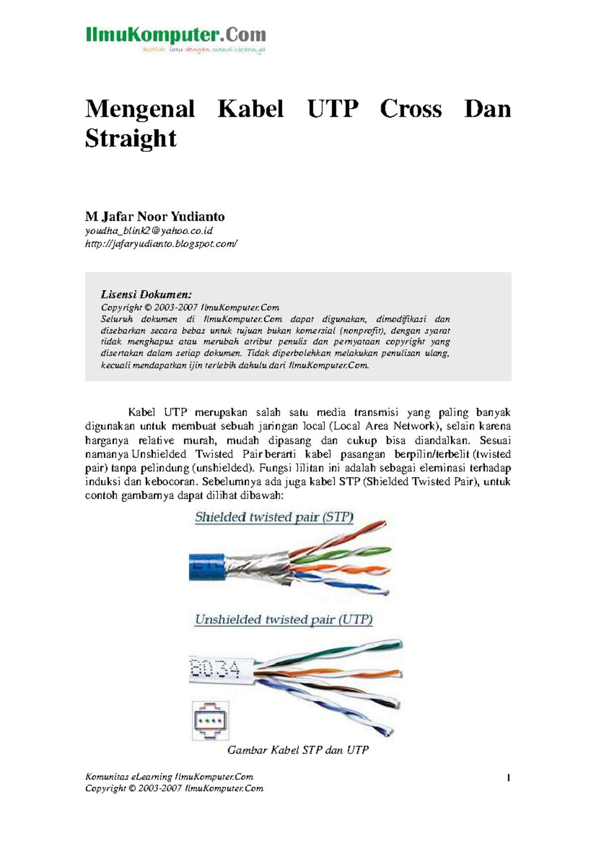 Ilmu-komputer-Mengenal-Kabel-UTP-Cross-Dan-Straight - Komunitas ...