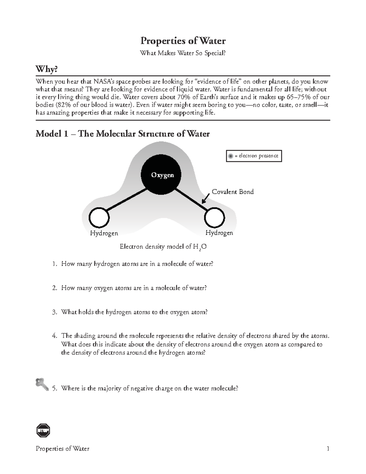 5 Properties of Water-S-combined - Properties of Water 1 Properties of ...