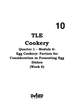 4 Q4 TLE Cookery 10 - Module 4 Quarter 4 - 10 TLE Cookery Quarter 4 ...