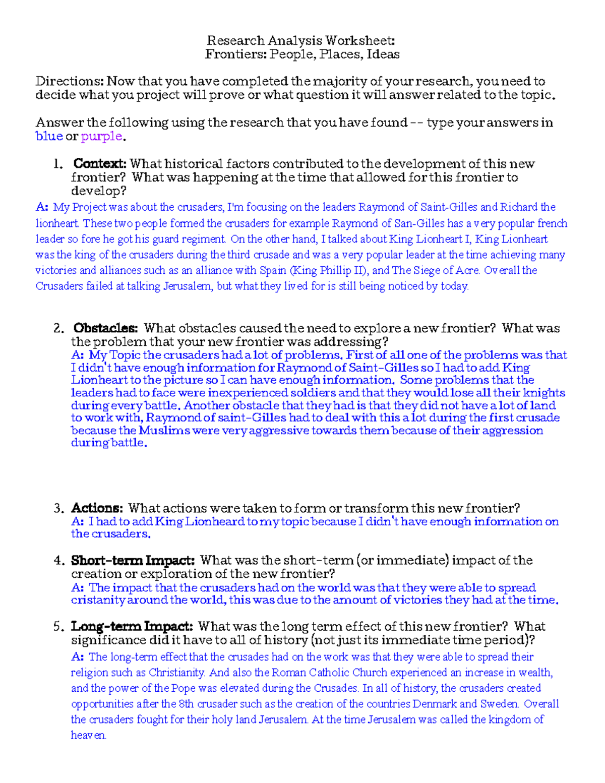 Copy of Research Analysis Frontiers - Research Analysis Worksheet ...