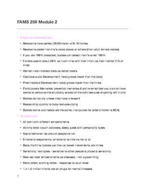 Module 1 - Notes - FAMS 250 Module 1 - Line across board: left is where ...