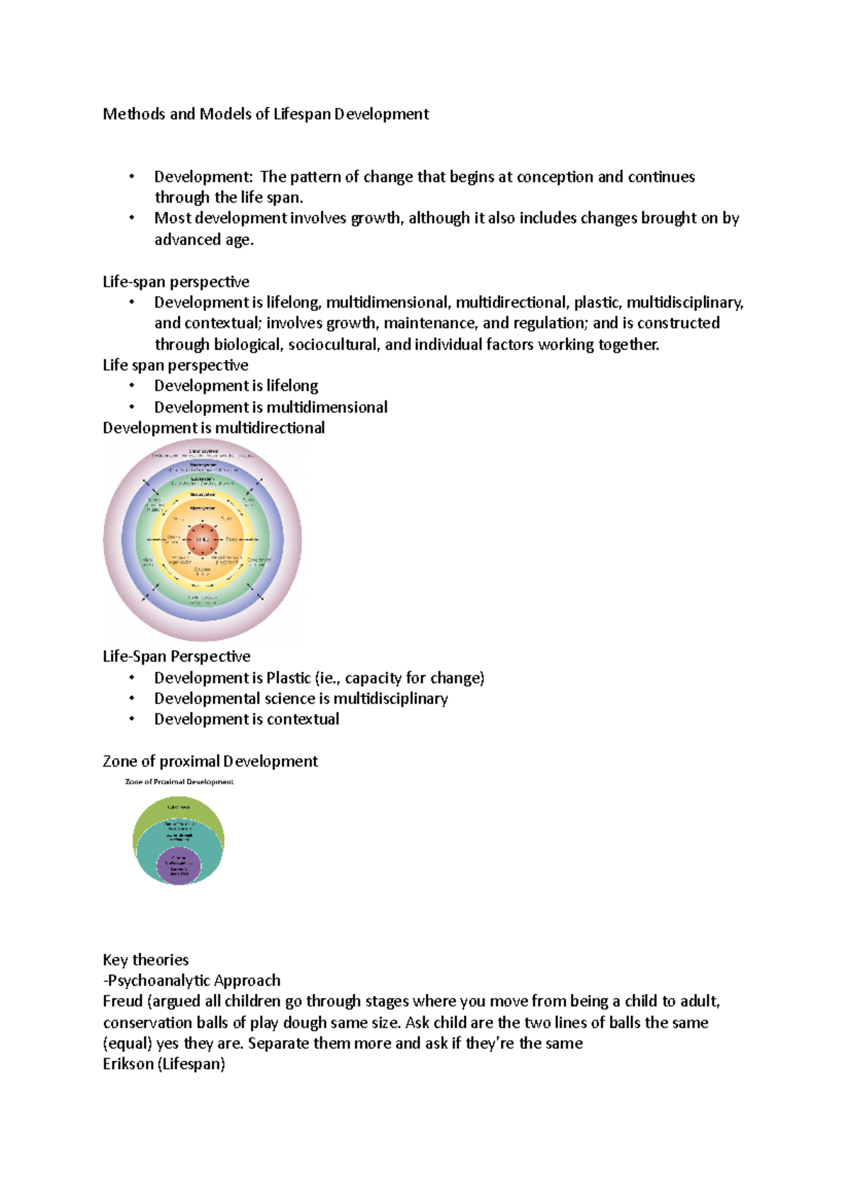 Methods and Models of Lifespan Development - Most development involves ...