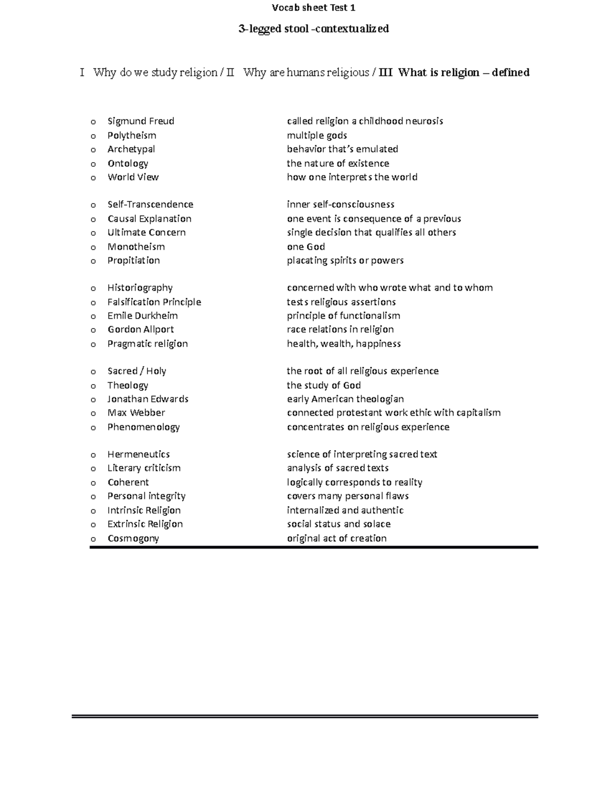 Vocab+and+Lecture+notes+going+into+test+1 - Vocab sheet Test 1 3-legged ...