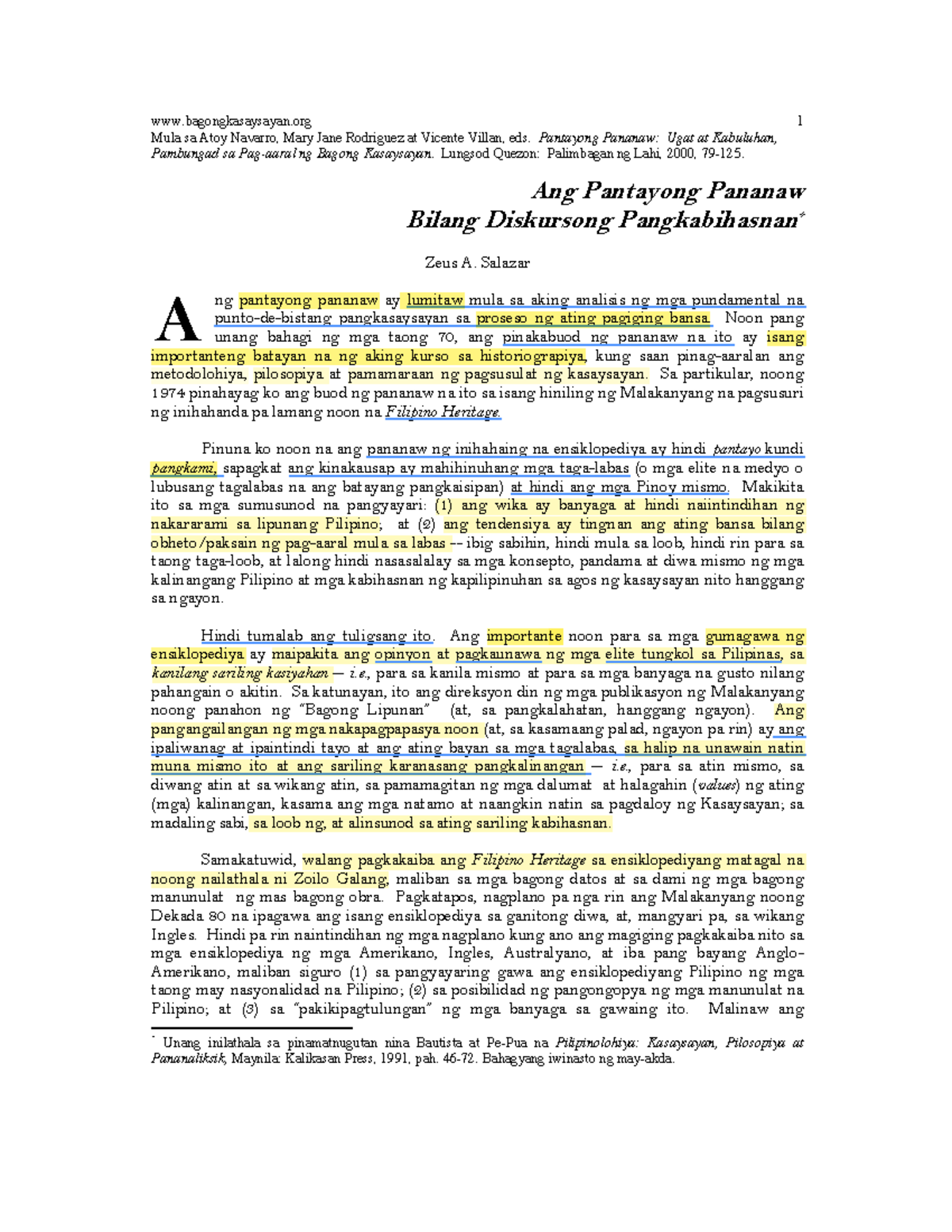 P3 Salazar Pantayong Pananaw - Mula sa Atoy Navarro, Mary Jane ...