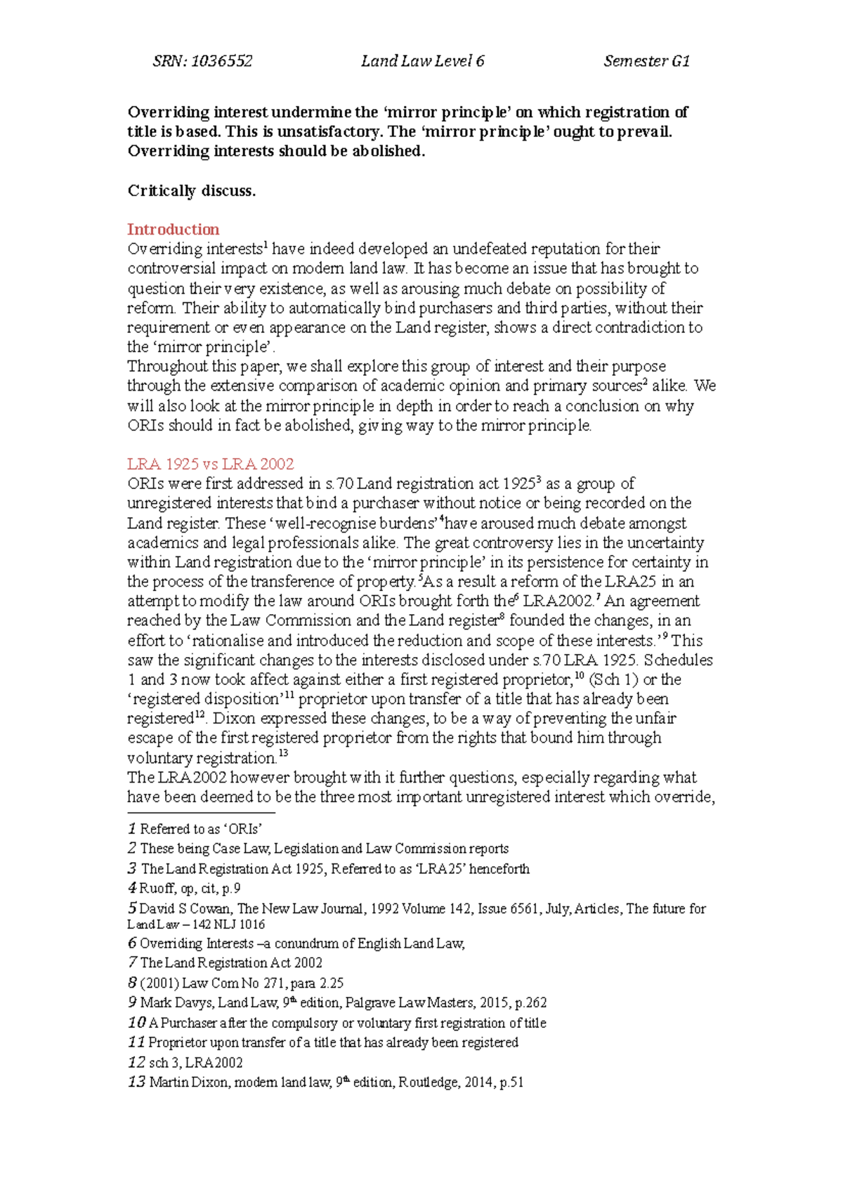 A Critical Analysis on the Abolition of Overriding Interests - SRN ...