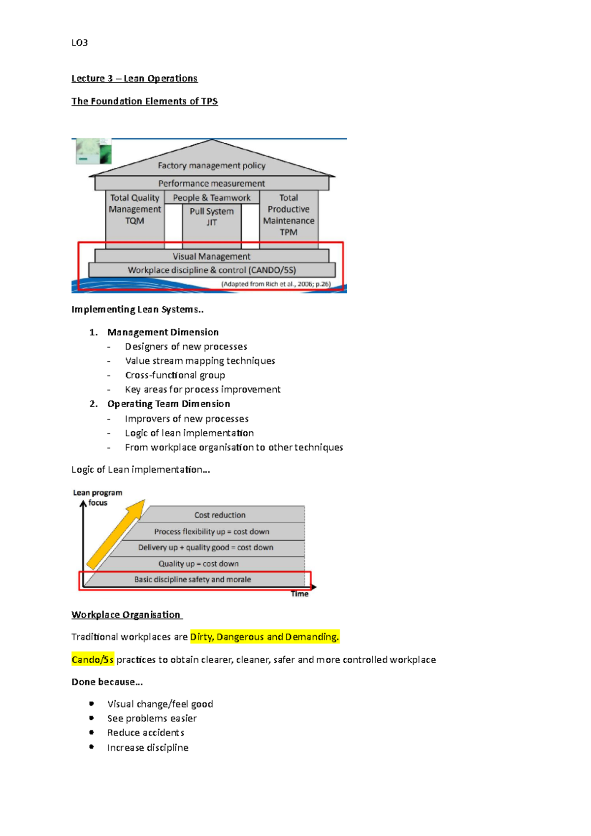 Week 3 - Lean Operations - Lecture 3 – Lean Operations The Foundation ...