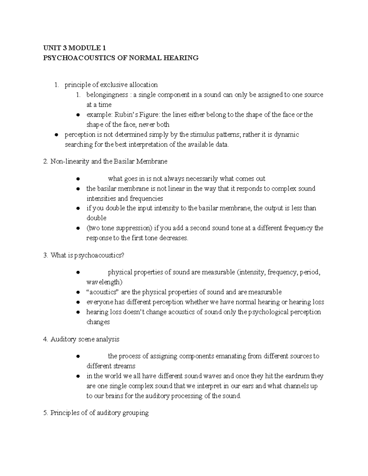 Studoc anatomy hearing - UNIT 3 MODULE 1 PSYCHOACOUSTICS OF NORMAL ...