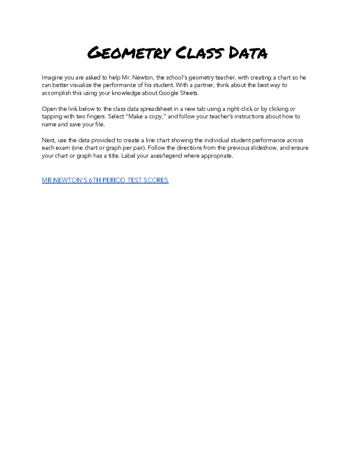 Geometry Class Data - Sem 2 MKPD 3 - RP: Designing Charts for ...