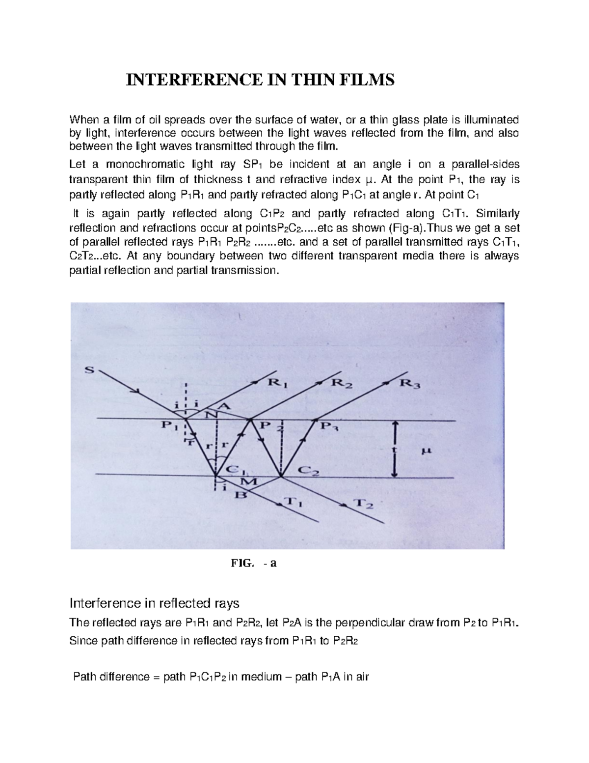 Interference and Aiwedge experiment Part of Unit 3 - INTERFERENCE IN ...