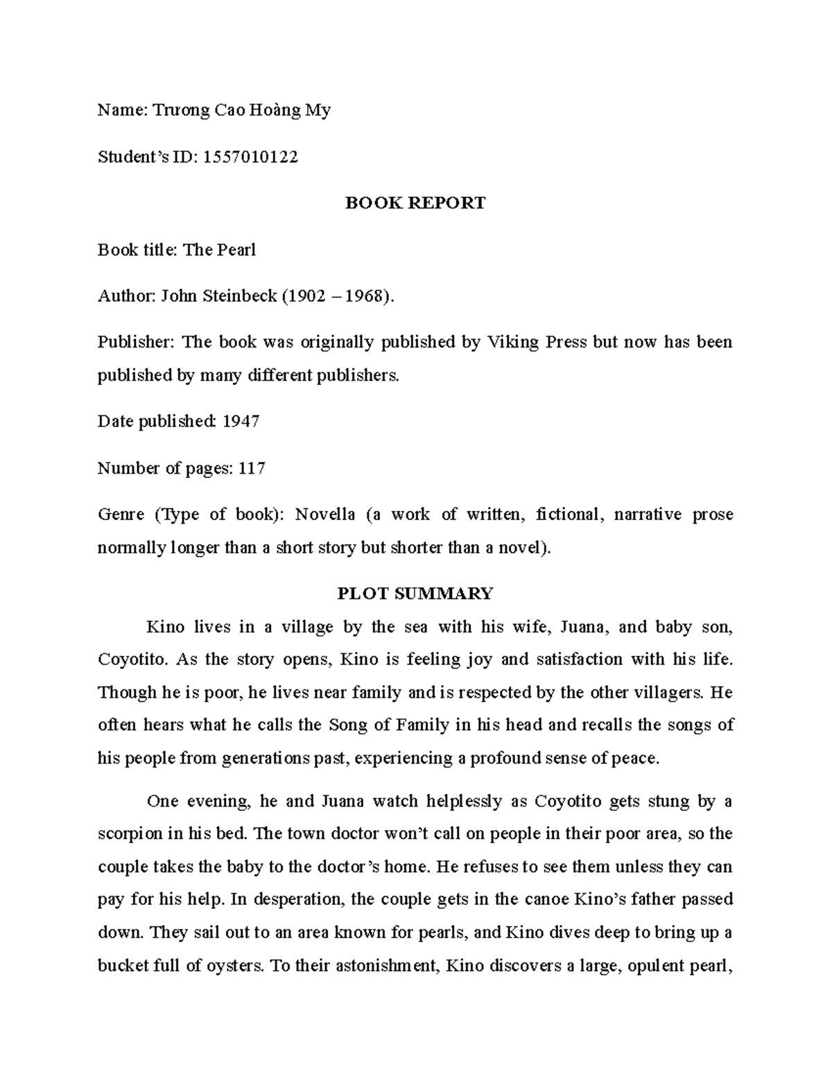 Book-report Teaching English for students of other languages - Name ...