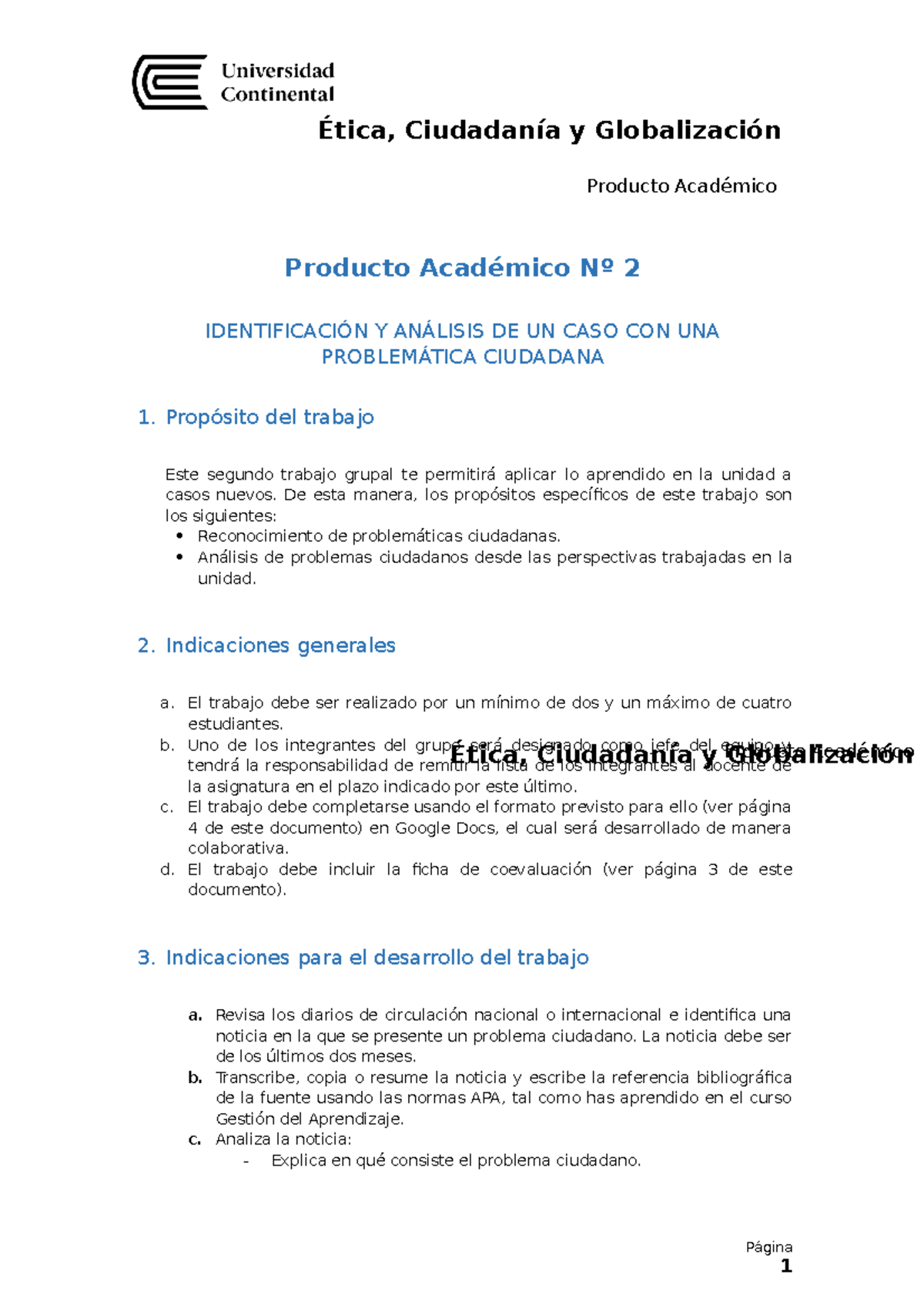 Producto academico 02 [Entregable] Desarrollado - Producto Académico Nº 2 IDENTIFICACIÓN Y ...