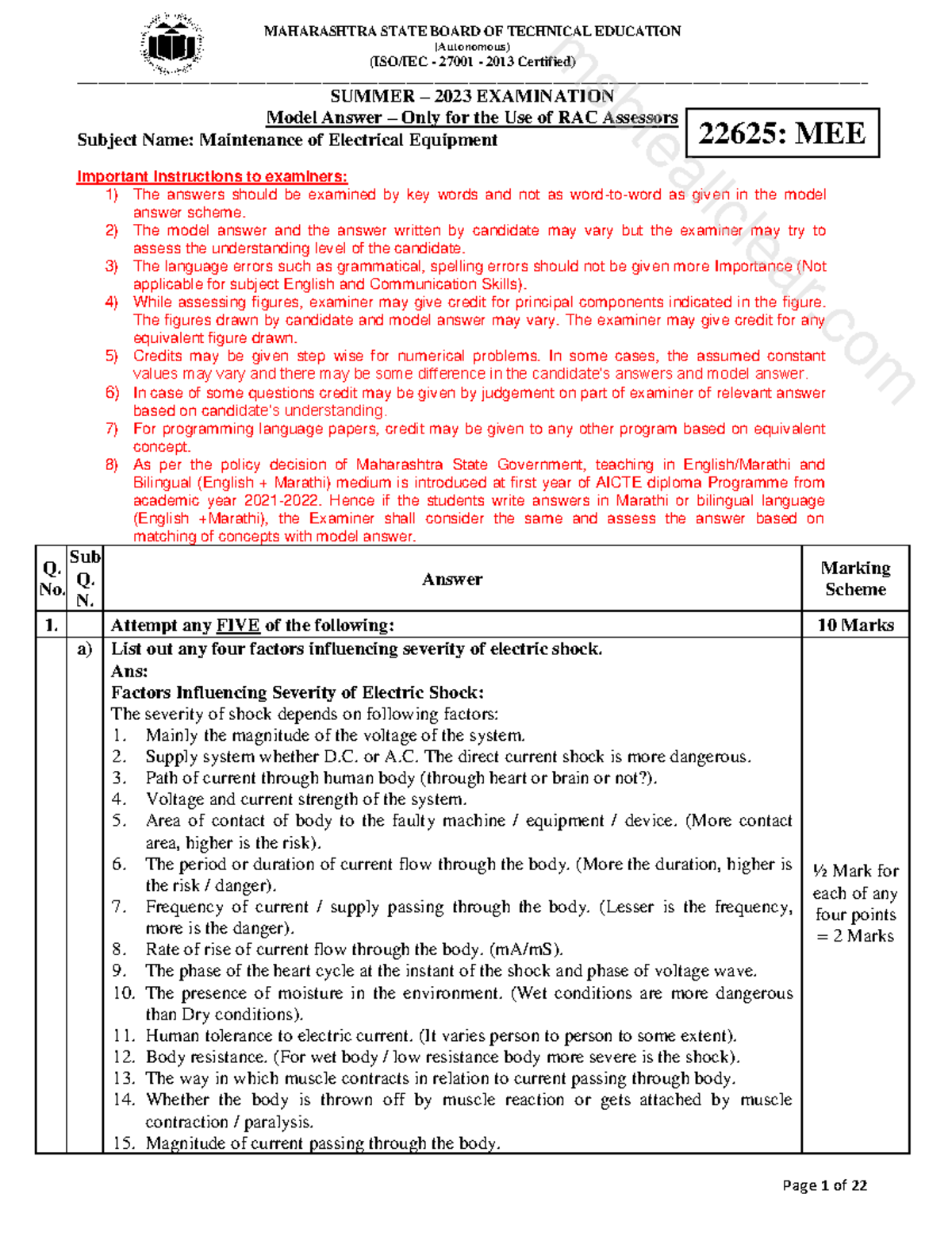 22625 - Model Answer paper summer 2023 - (Autonomous) (ISO/IEC - 27001 ...