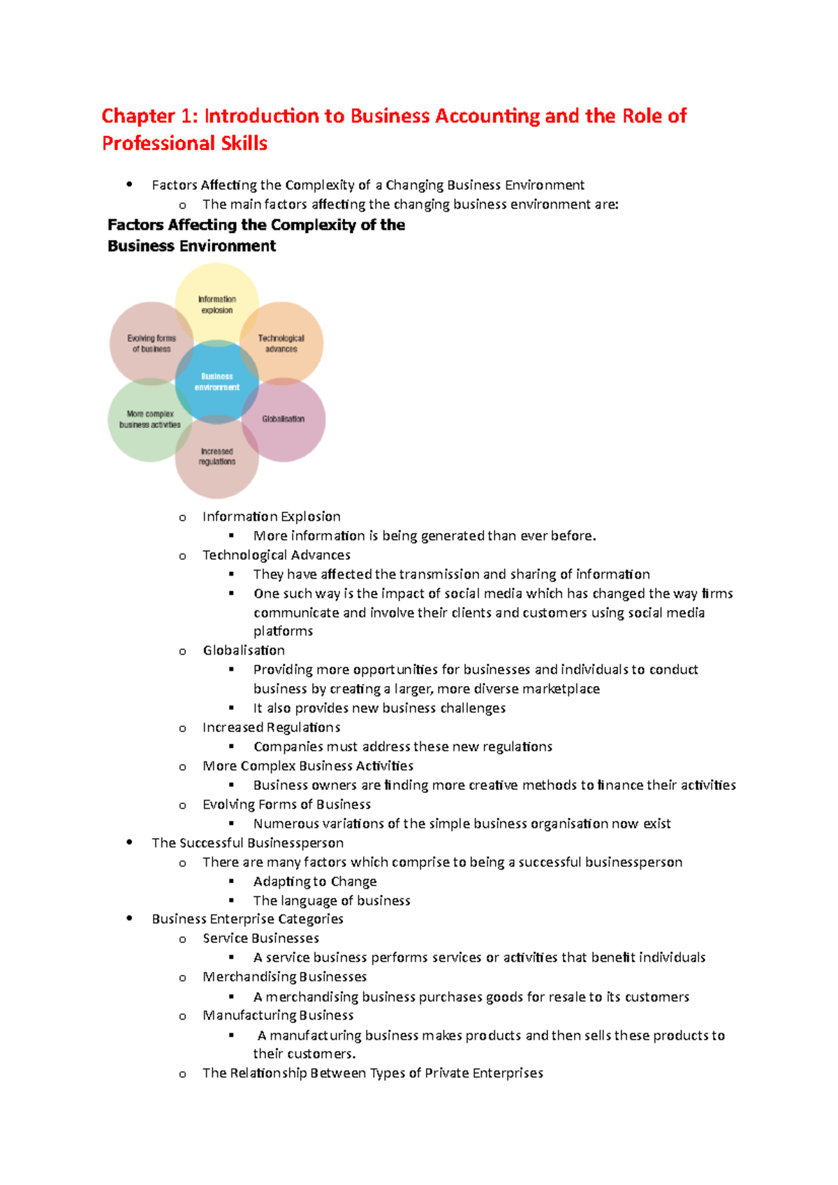 BUSS1030 Accounting, Business and Society Notes - Chapter 1 ...
