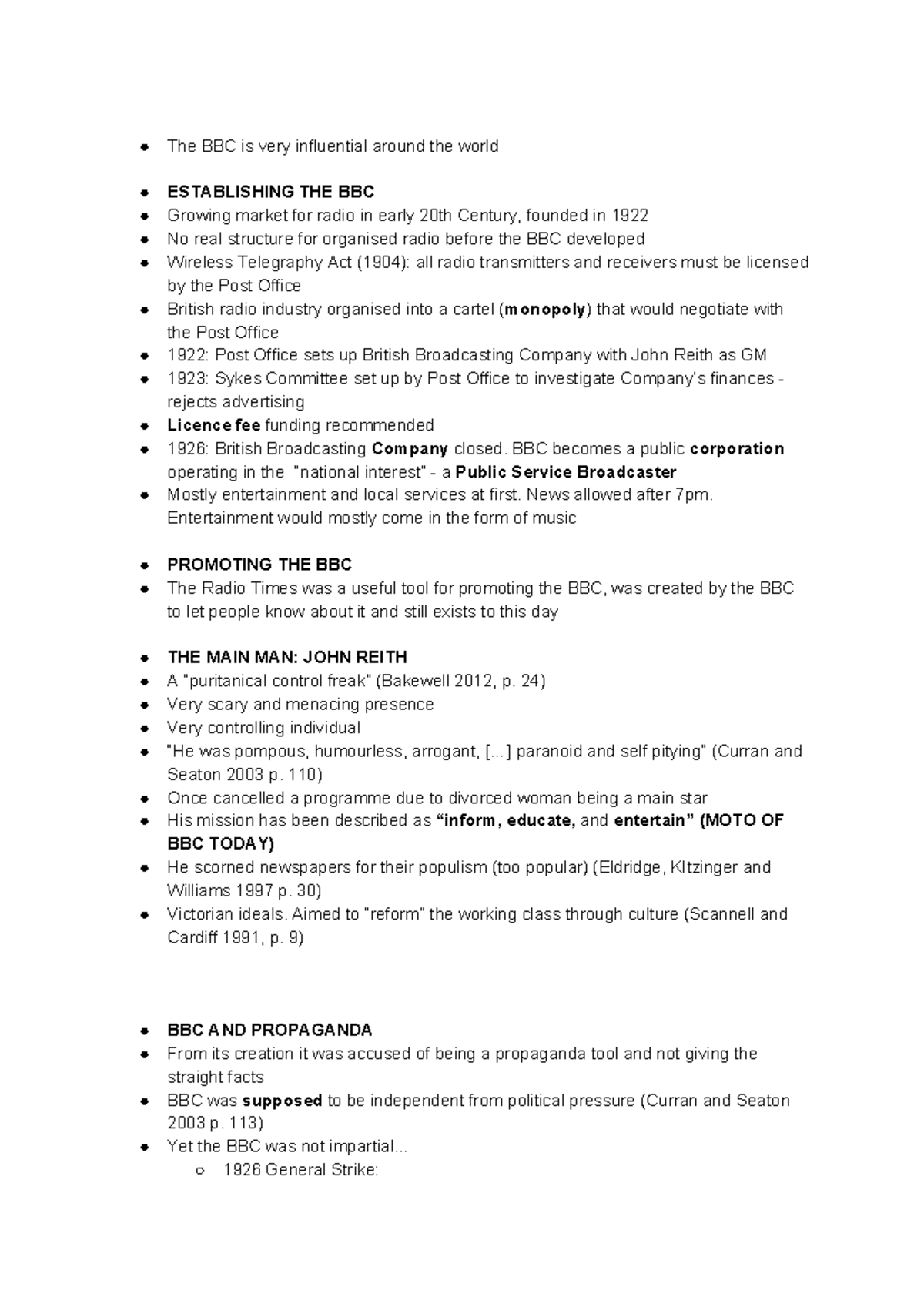 Introduction to Media Studies (BBC) - The BBC is very influential ...