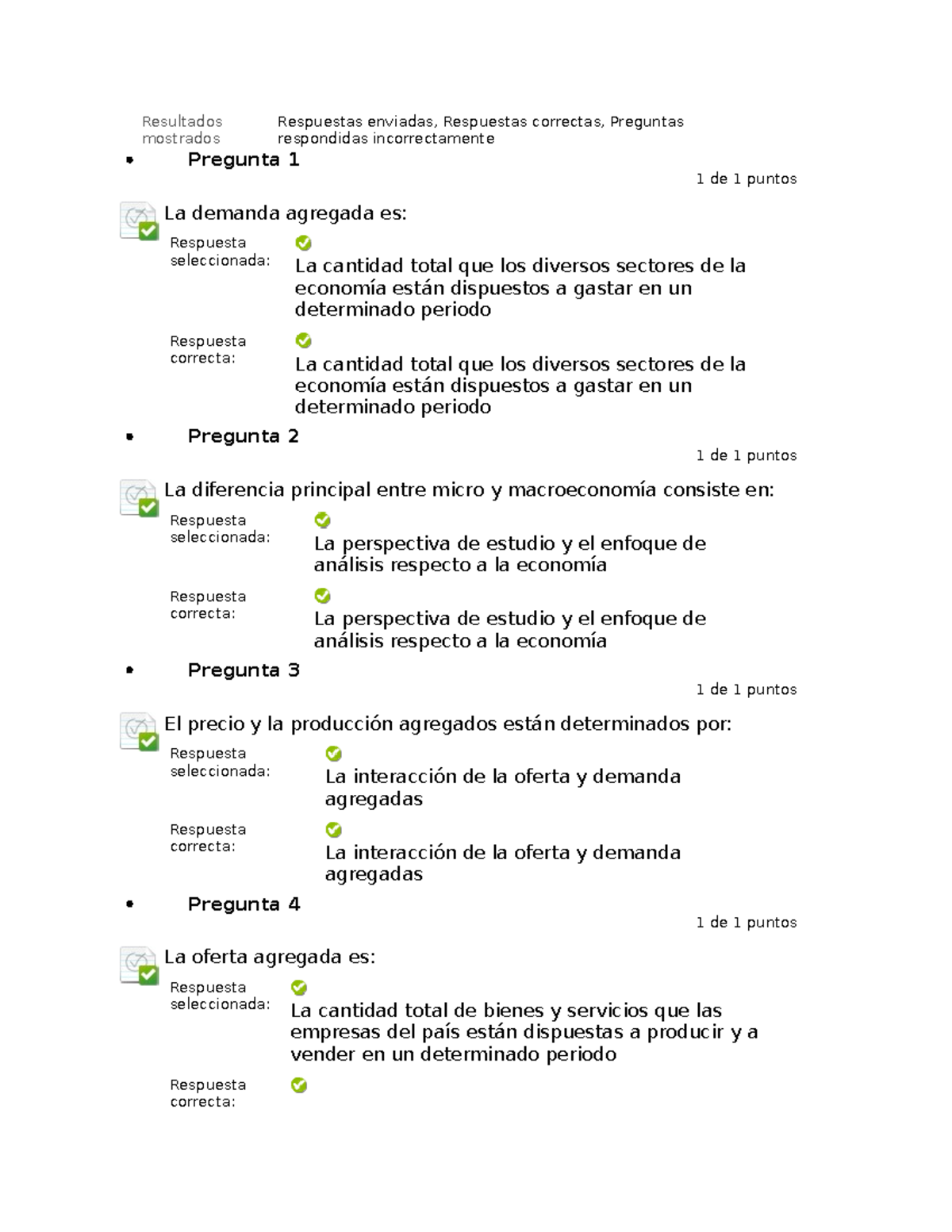 Actividad 3_automatizada macroeconomia - Resultados mostrados Respuestas enviadas, Respuestas ...