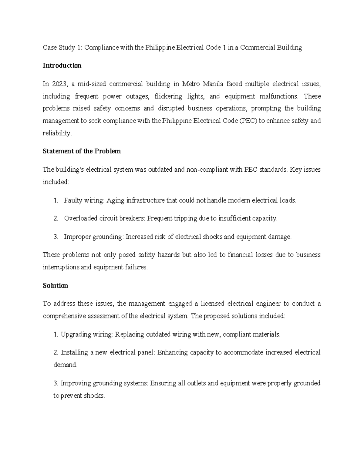 Pec 1.0 Com-WPS Office - For notes - Case Study 1: Compliance with the ...