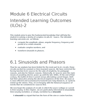 Electrical Circuits 1 - Lecture notes 1 - Electrical Circuits 1 The ...