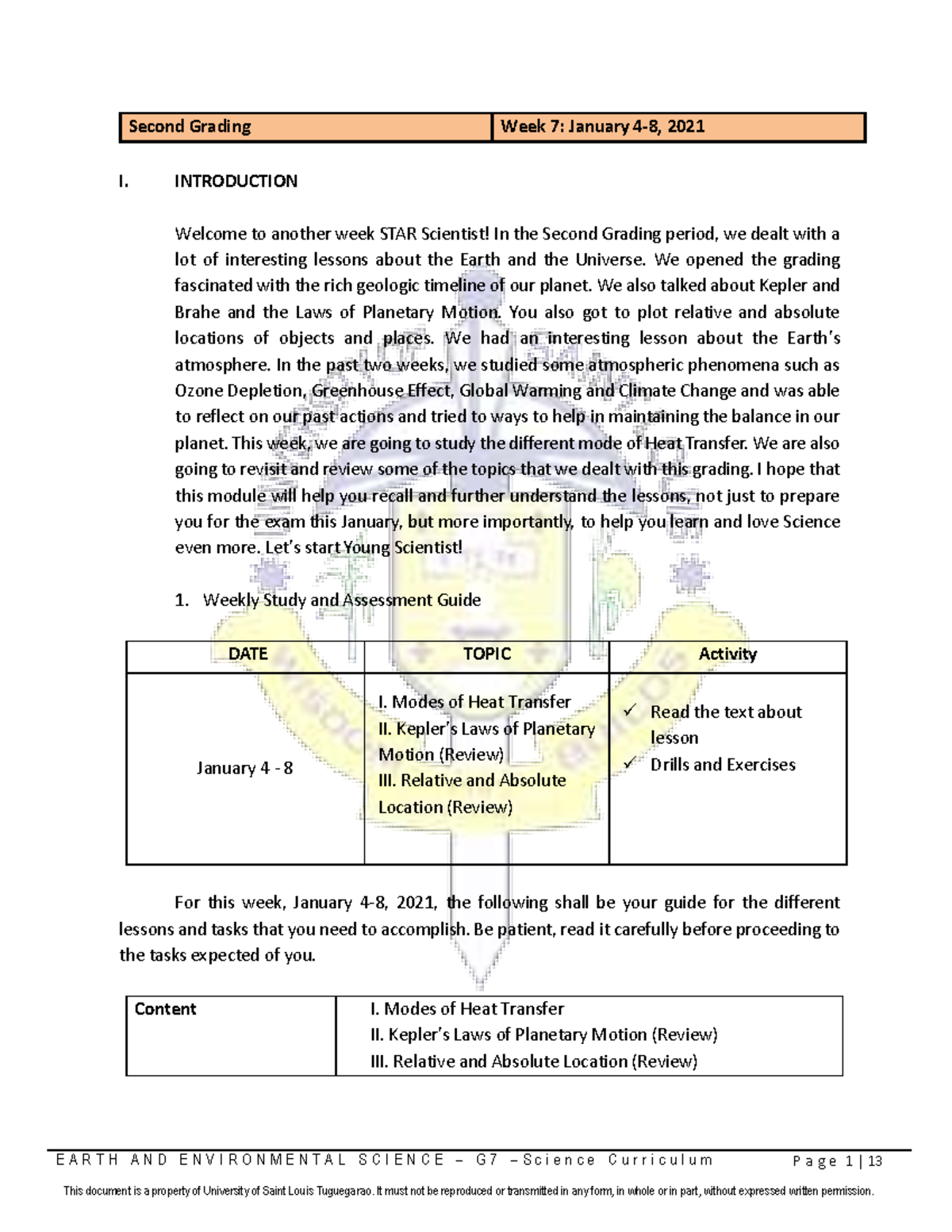 Earth and Environmental Science -G7-Science-Week7 - E A R T H A N D E N ...