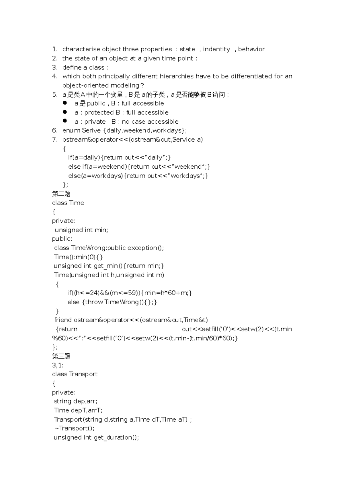 Old exam codes - the solutions of example exam of cpp, most of the ...