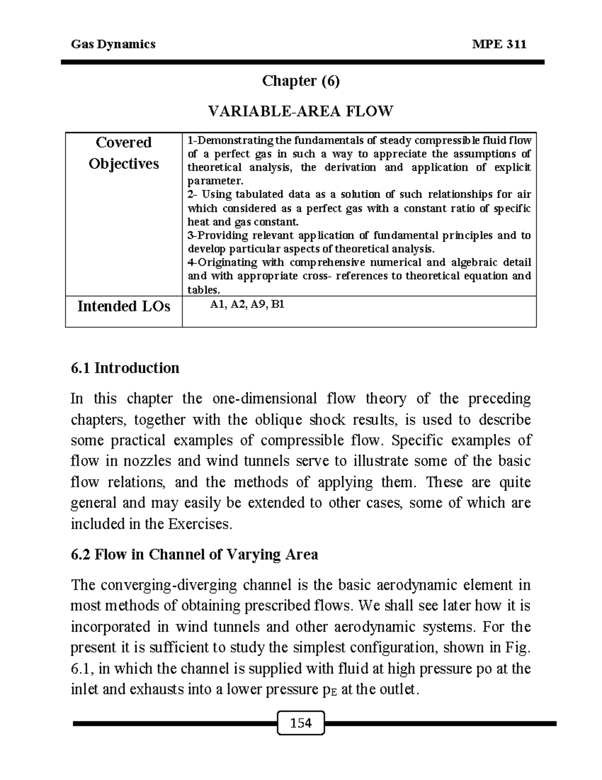 Chapter 6 Variable Area Flow - Chapter (6) VARIABLE-AREA FLOW Covered ...