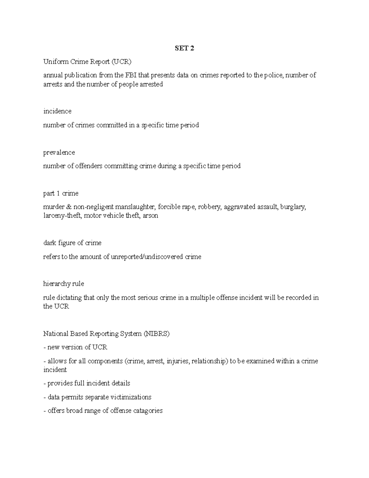 SET 2 - Professor Darnell Robinson - SET 2 Uniform Crime Report (UCR ...